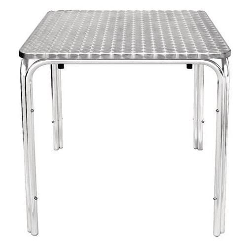 Cafe Table 700mm Square Stackable Stainless Steel & Aluminium Furniture ...